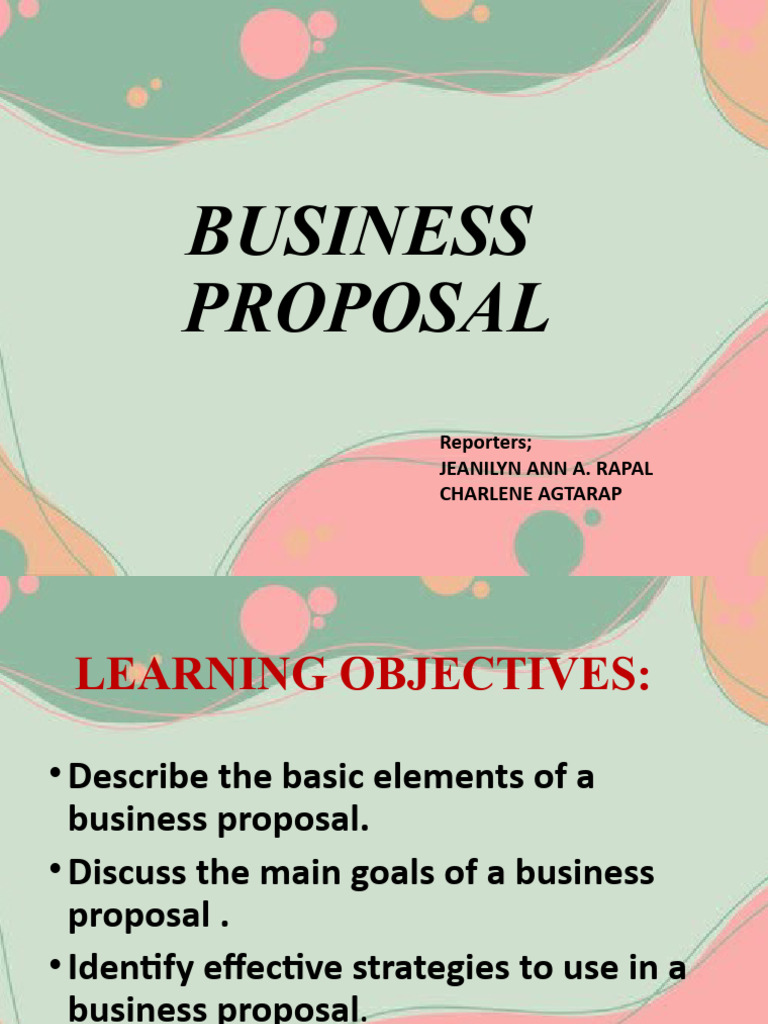 Business Propo Wps Office 1 | PDF | Business Economics | Marketing