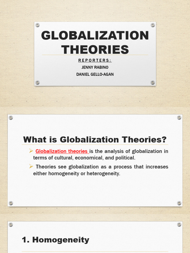 Globalization Theories | PDF