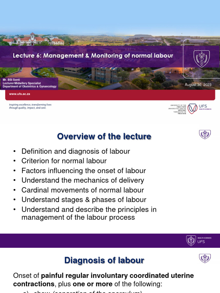 Lecture 6 Management of Normal Labour_Uploaded 22 August 2023 | PDF ...