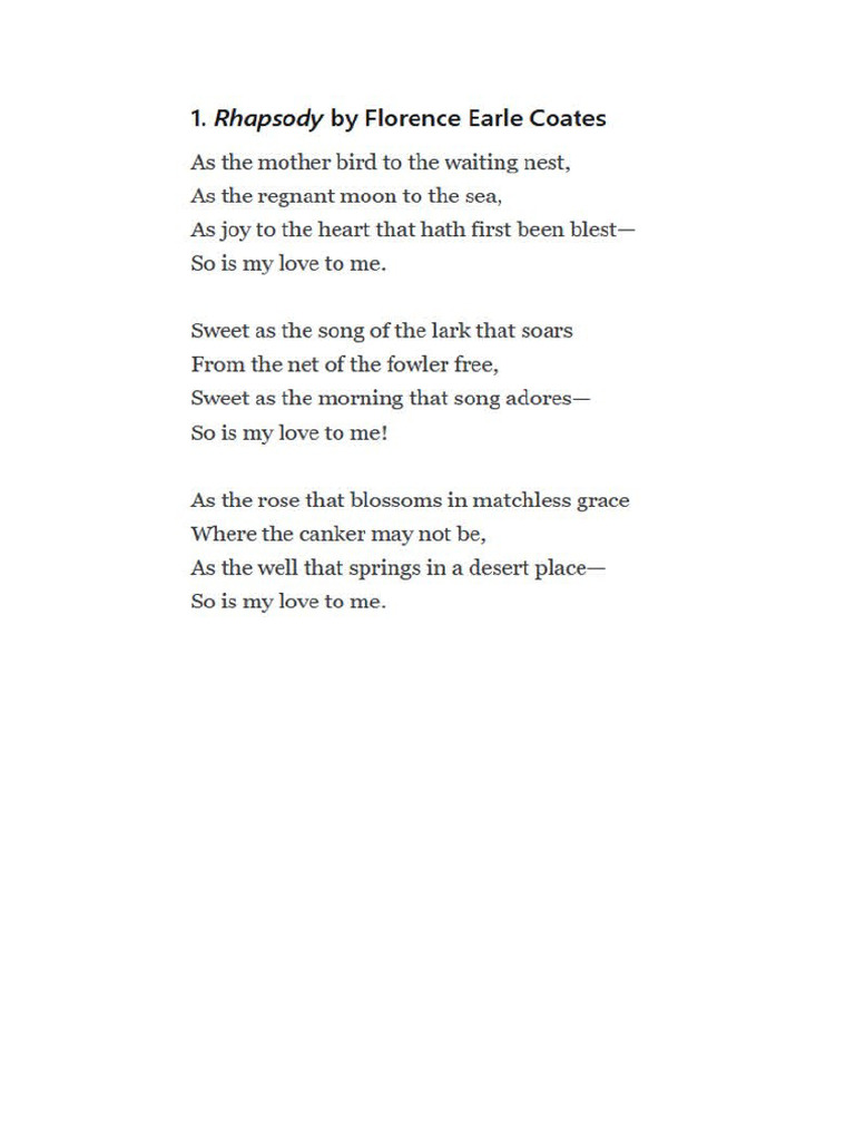 Poema en Ingles | PDF