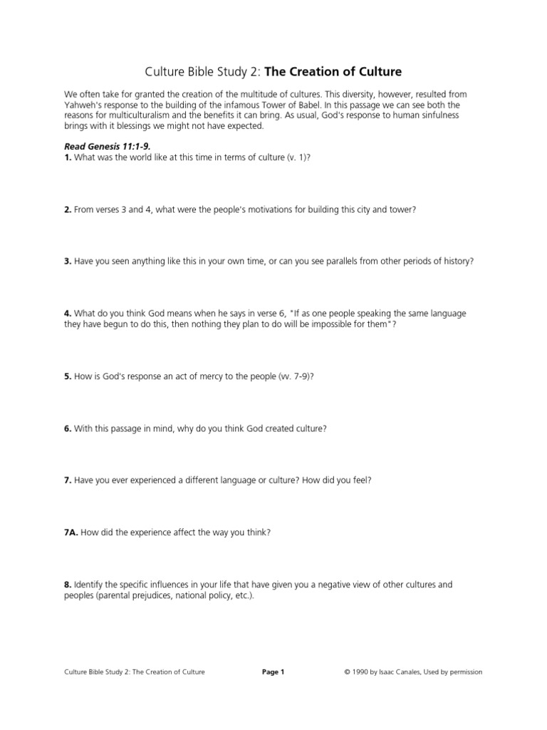 Creation of Culture | Download Free PDF | Genesis Creation Narrative ...