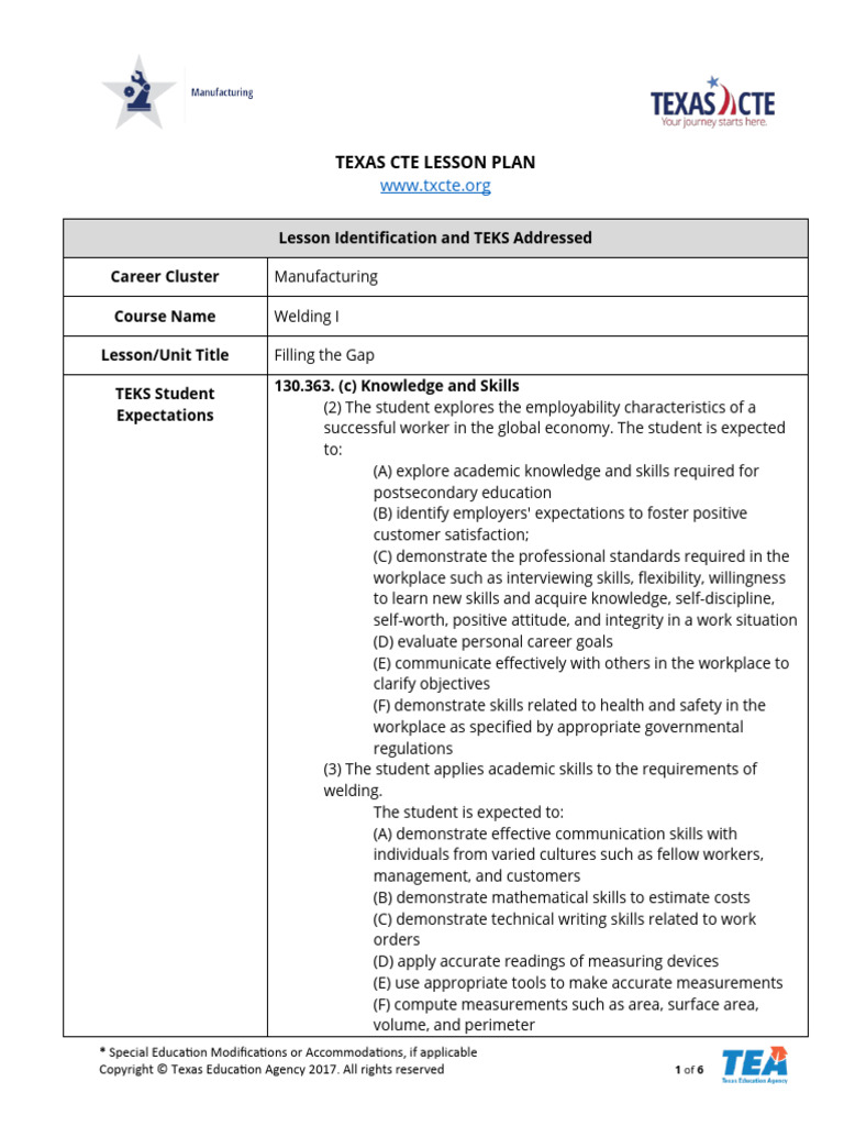 Lesson Plan Filling the Gap_0_0_0 | PDF | Individualized Education ...