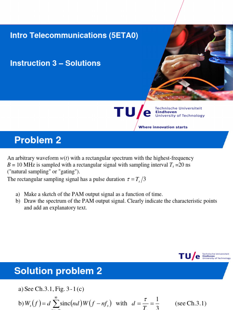 Instruction 3 Solutions | PDF | Sampling (Signal Processing) | Spectral Density