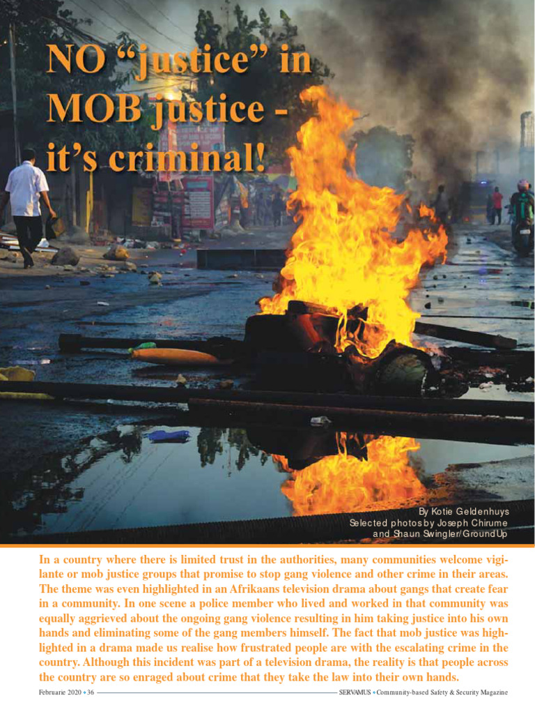 Mob Justice Do You Think That A Community Can Take The Law Into Their ...