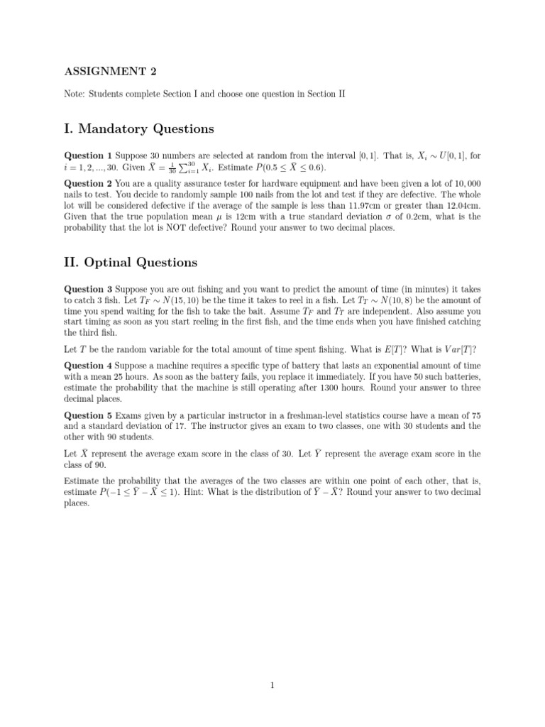Probability Estimation in Statistics Assignments | PDF