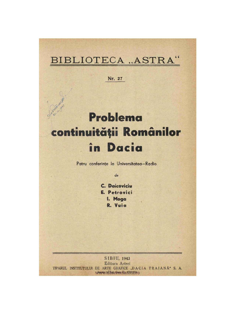 Daicoviciu Continuitatea. 2pdf | PDF