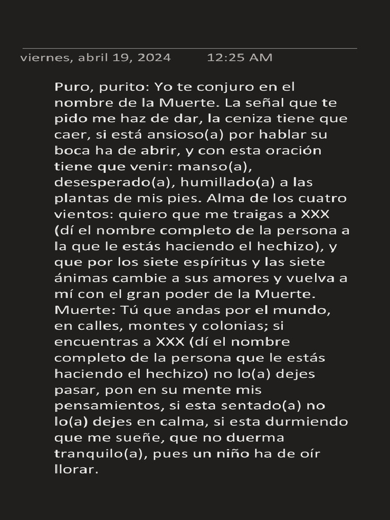 Puro, Purito Yo Te Conjuro en e | PDF