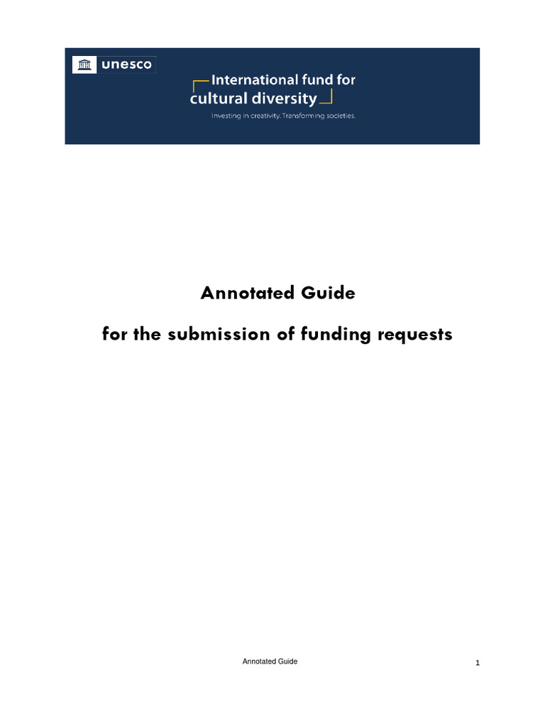UNESCO Funding Request Guide | PDF | Non Governmental Organization ...