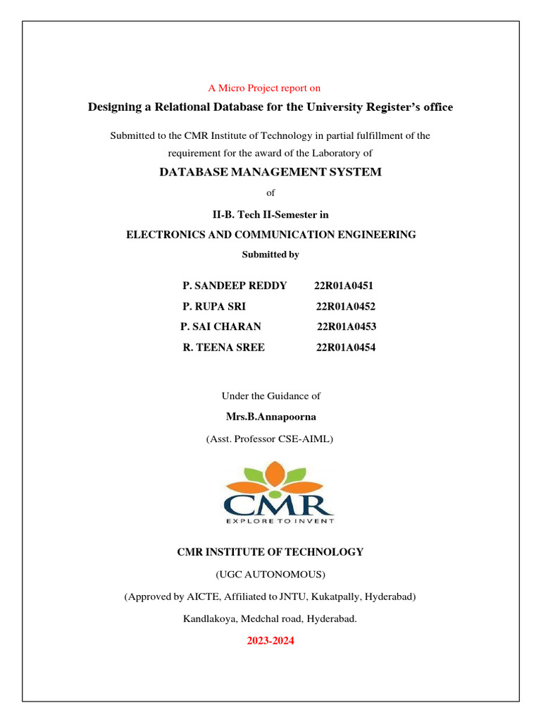 dbms_final | PDF | Sql | Relational Database dbms_final | PDF | Sql | Relational Database