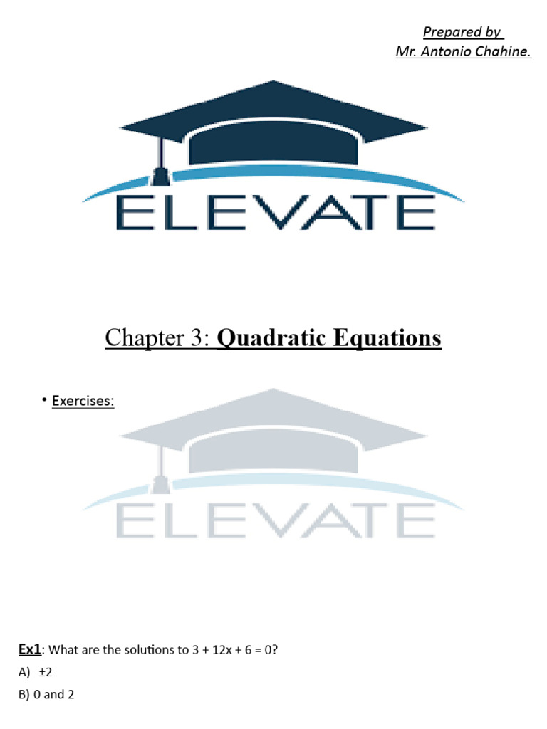 SAT - Quadratic Equations | PDF | Teaching Methods & Materials | Science & Mathematics