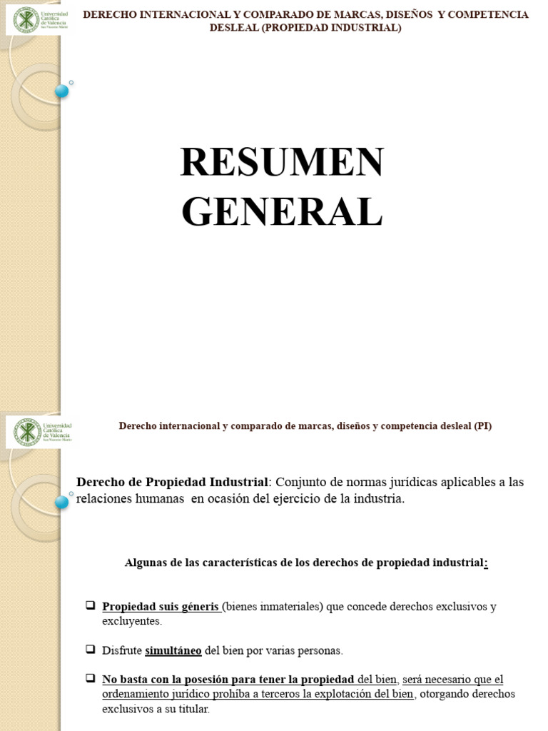 Resumen General | Descargar gratis PDF | Patentar | Marca comercial