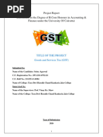 GST and Impact On GDP Project Class XII | PDF | Taxes | Economies