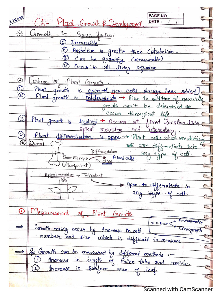 Plant Growth and Development Topper Notes - Plant Growth and ...