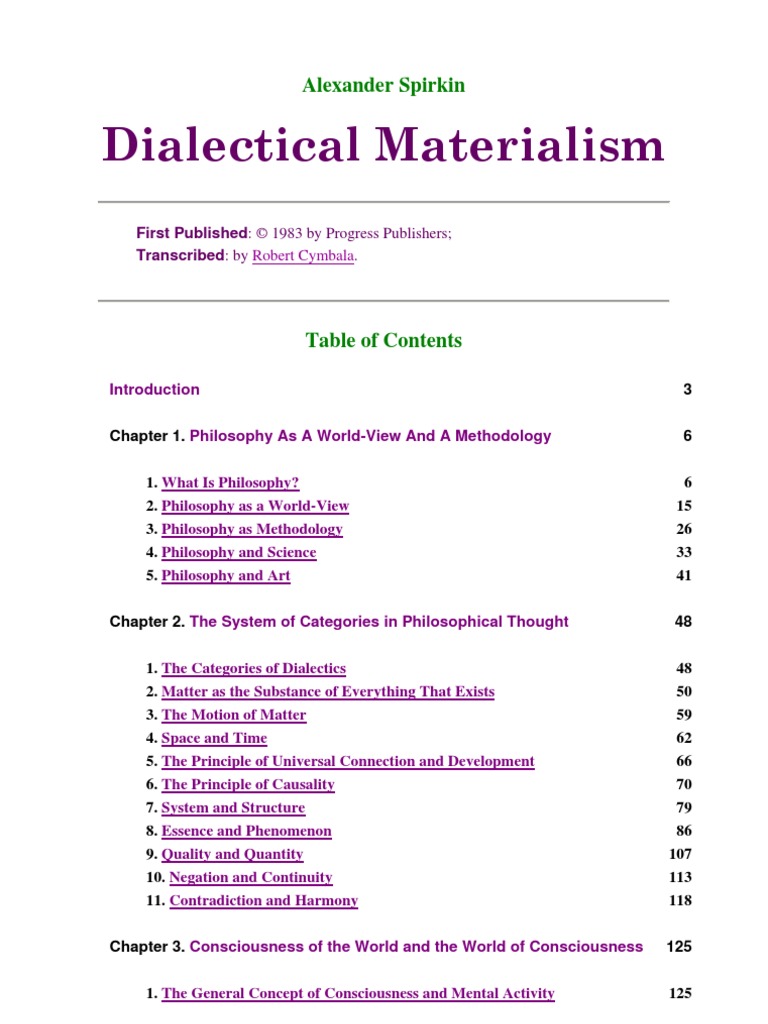 Book Dialectical Materialism | PDF