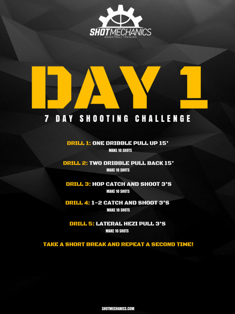 7-Day Basketball Shooting Challenge | PDF | Sports & Recreation