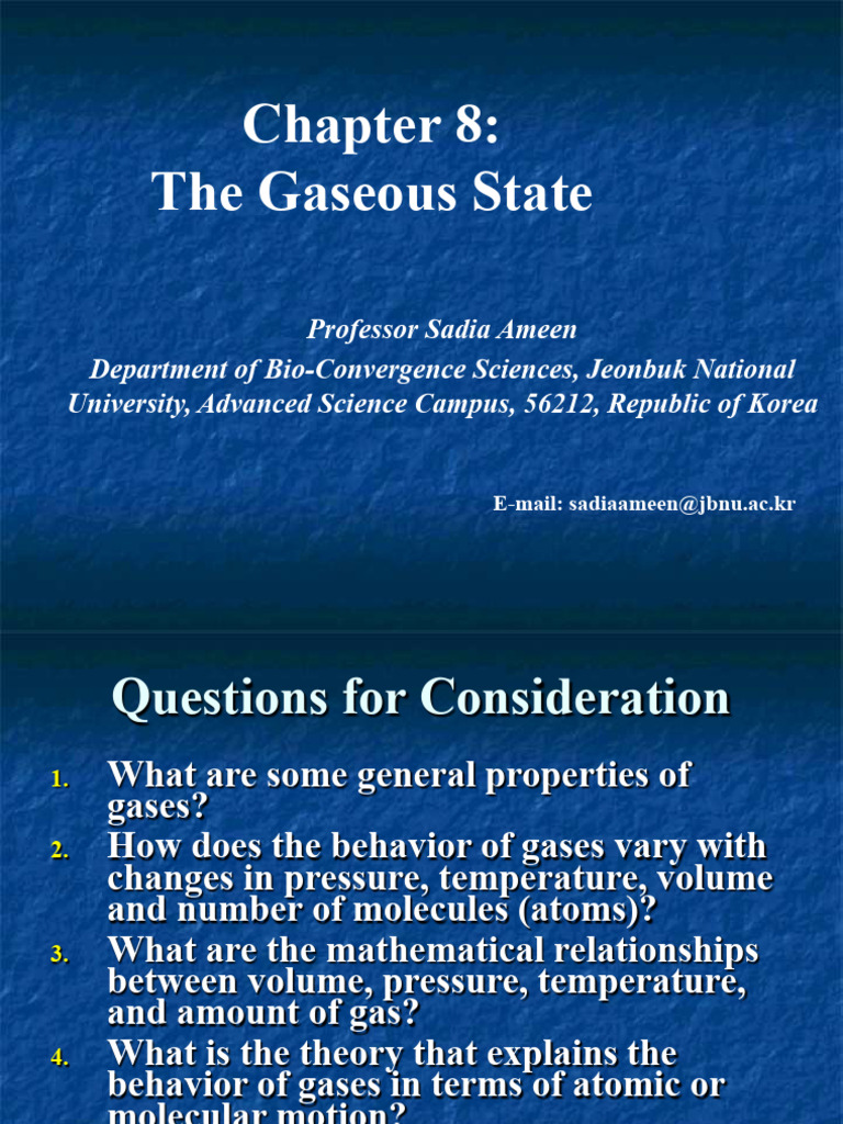 Chapter-8-The Gaseous State | PDF | Gases | Mole (Unit)