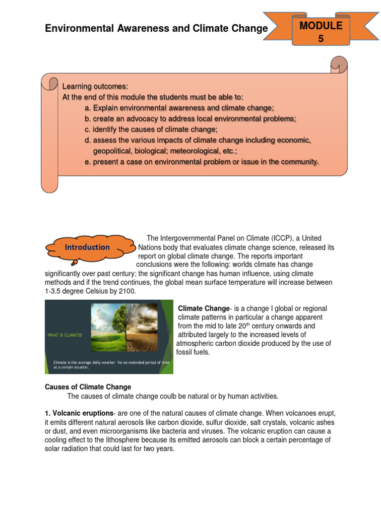 STS-Chapter-V - Envi-Awareness-Climate-Change | PDF | Greenhouse Effect | Climate Change