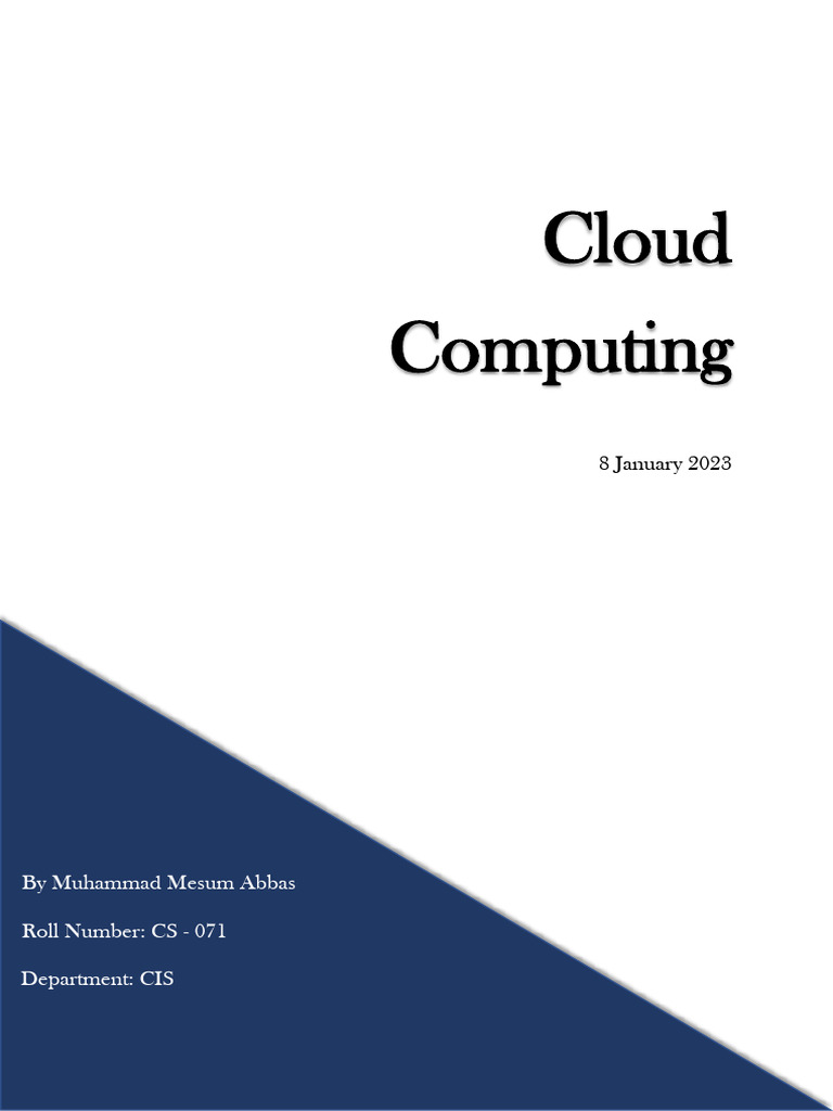 Cloud Computing | Download Free PDF | Cloud Computing | Scalability Cloud Computing | Download Free PDF | Cloud Computing | Scalability