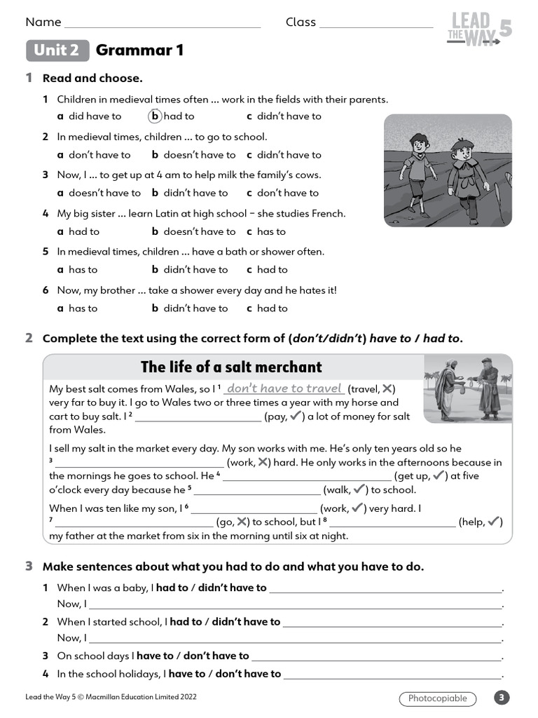 LTW5 Worksheets Grammar U2 1 | PDF | Linguistics