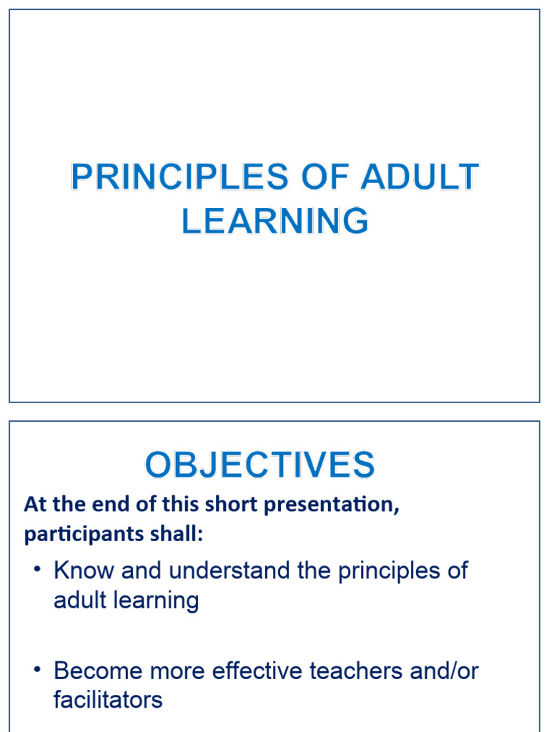Principles of Adult Learning Rev | Download Free PDF | Adult Education ...