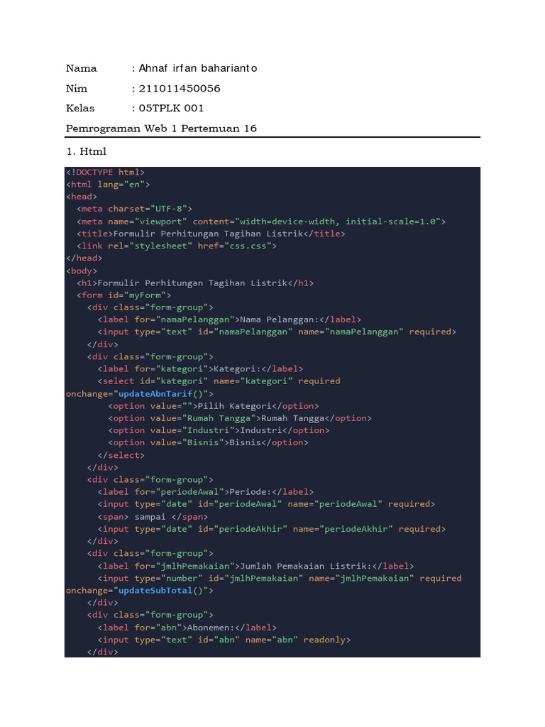 Ahnaf-Irfan - 211011450056 - Pertemuan 16 | PDF | Software Development | Internet