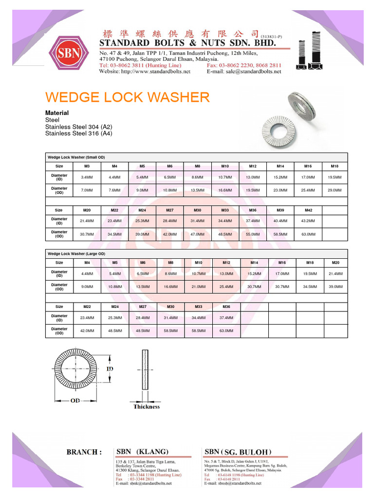Catalog Wedge Lock Washer | PDF