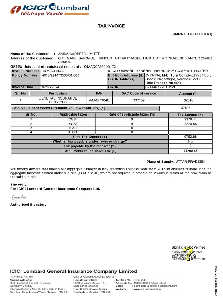 Tax Invoice | PDF | Public Finance | Government Finances
