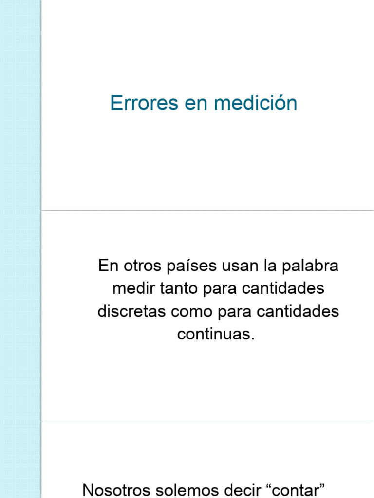 Errores y Estimación en Medición | PDF | Medición | Matemáticas