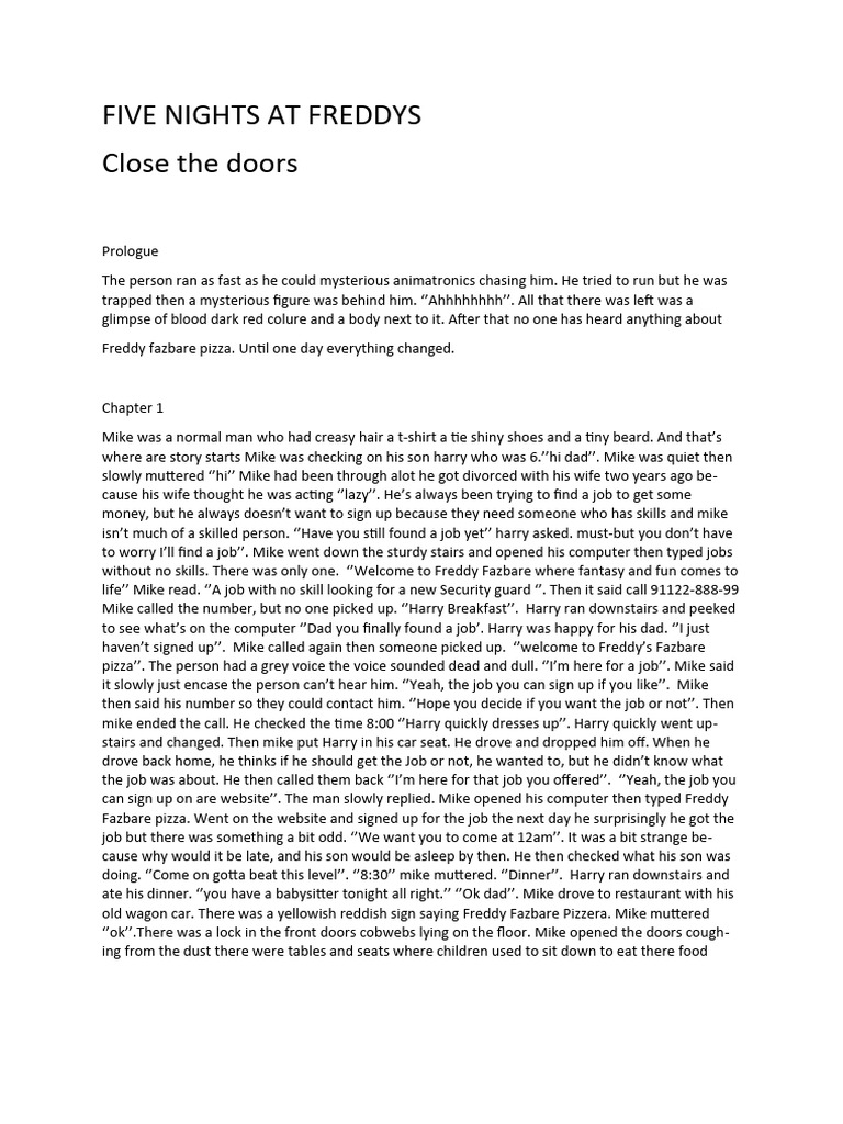 FIVE NIGHTS AT FREDDYS (AutoRecovered) (AutoRecovered) | PDF