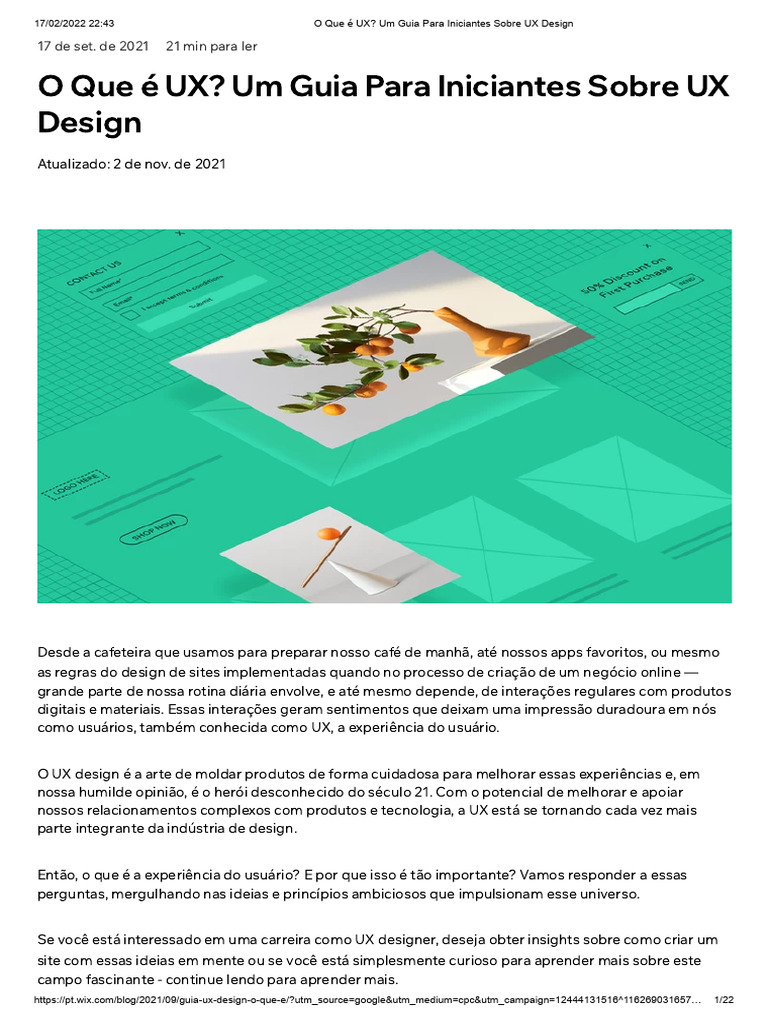 O Que é UX_ Um Guia Para Iniciantes Sobre UX Design | PDF | Experiência ...