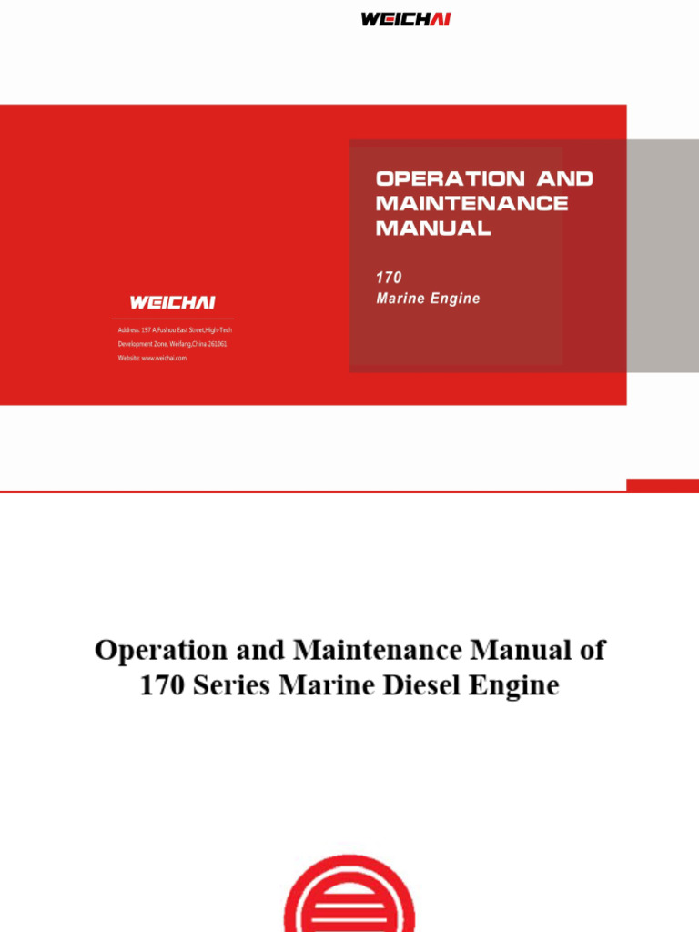 AE Operation and Maintenance Manual of 170 Series Marine Diesel Engine ...