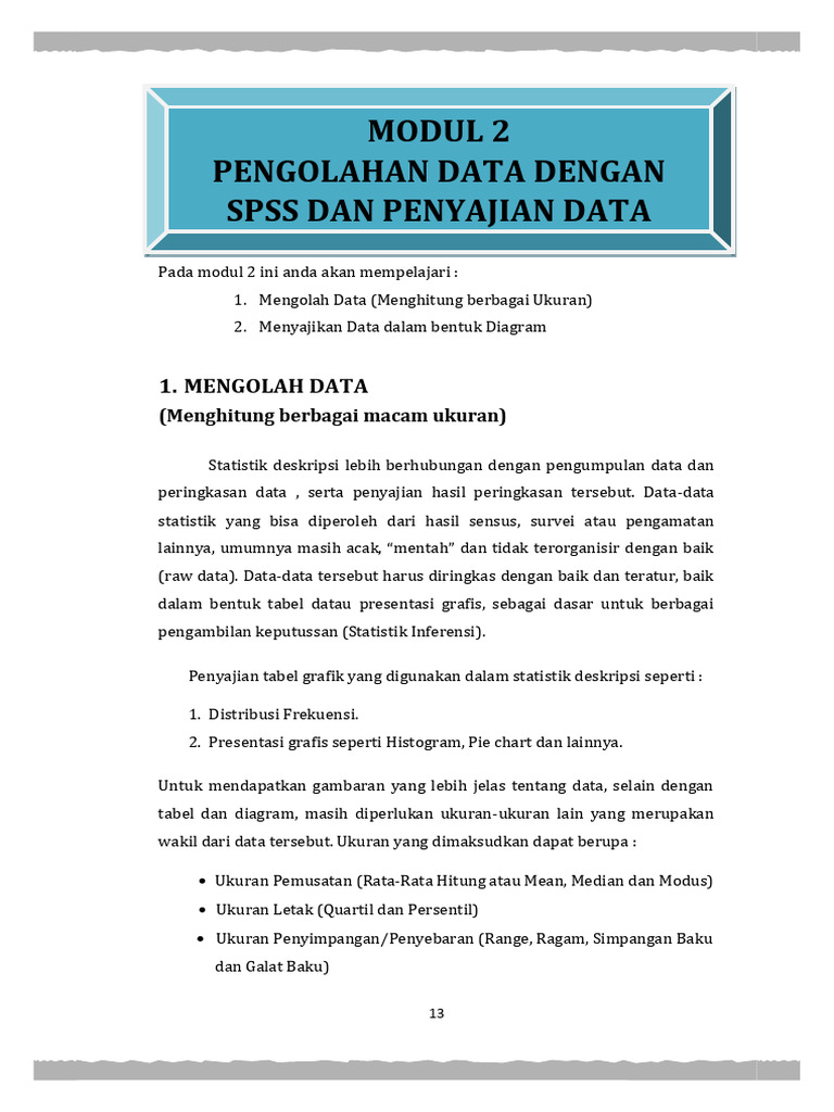 BAB 2 MODUL Statistika SPSS | PDF | Komputer
