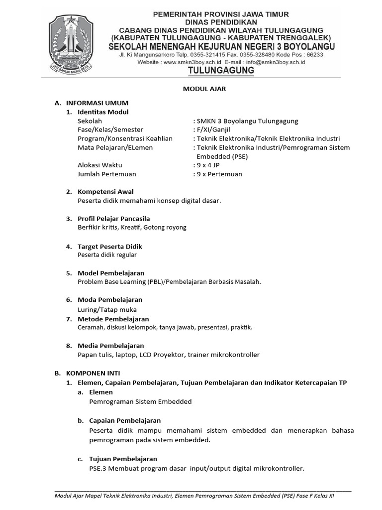 Modul Ajar Pse Iii | PDF