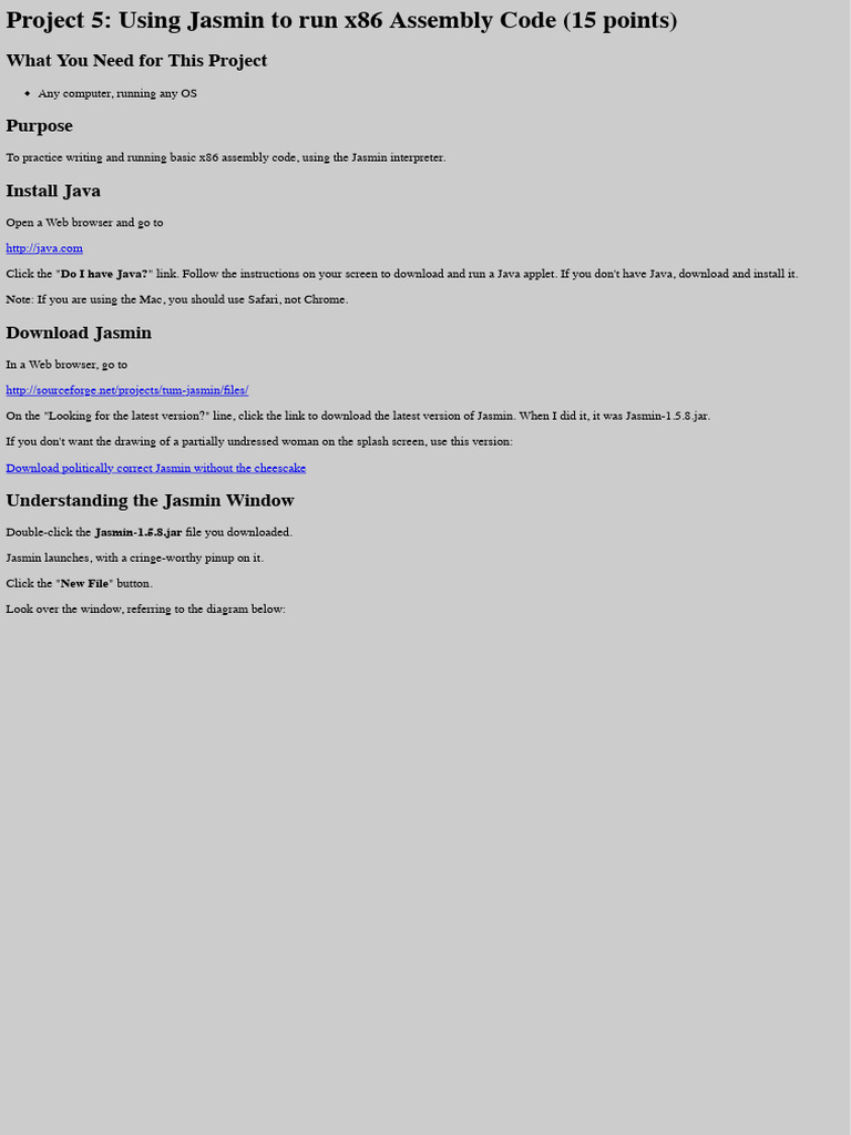 Lab 9 Using Jasmin To Run x86 Assembly Code | PDF | Assembly Language ...