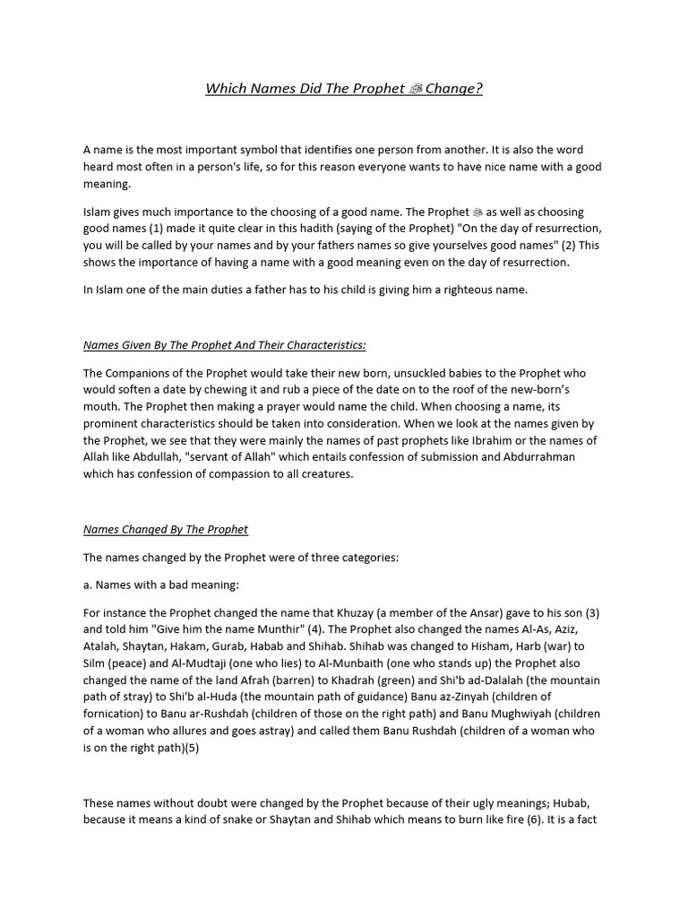 Must Converts Reverts Change Their Names | PDF | Muhammad | God In Islam Must Converts Reverts Change Their Names | PDF | Muhammad | God In Islam