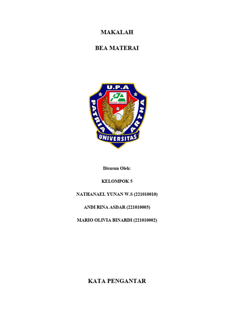 Bea Materai | PDF