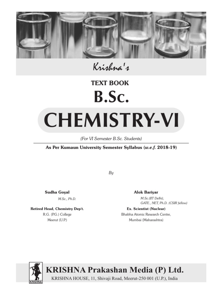 Krishnas - B.sc. Chemistry VI, Edition-1 by | PDF | Physical Sciences | Materials