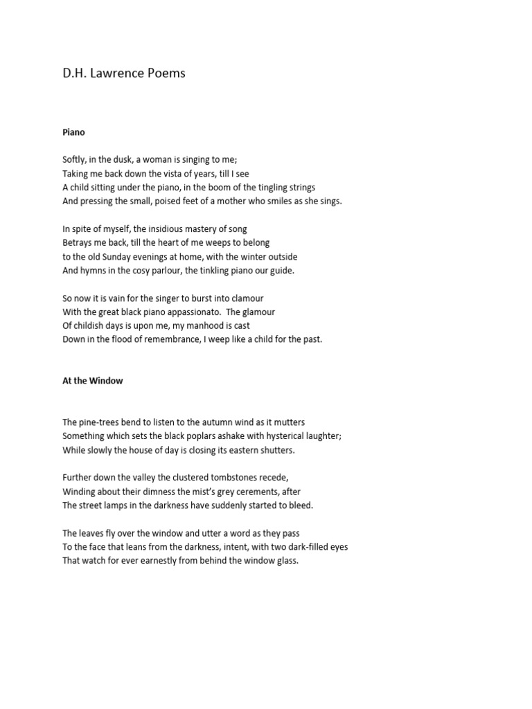 Lawrence Poems | PDF