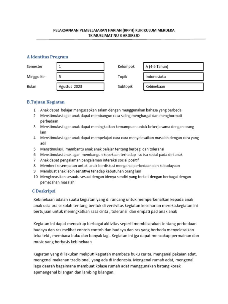 Modul Ajar Minggu Ke 5 | PDF