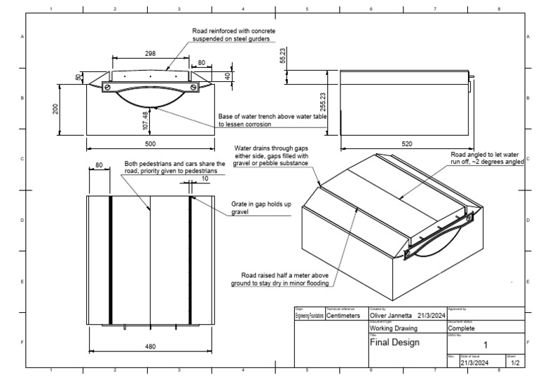 Final Design Drawing for Road Engineering | PDF | Building Materials ...