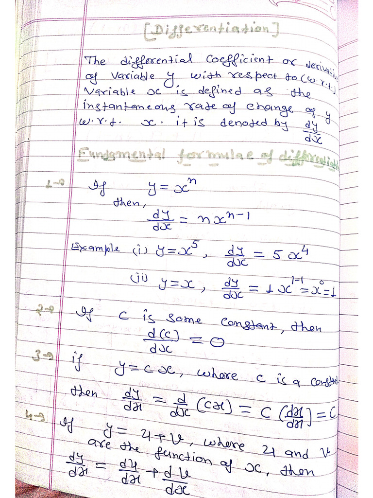 Differentiation | PDF