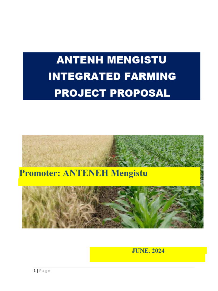 Integrated Farming Project Proposal | PDF | Agriculture | Organic Farming