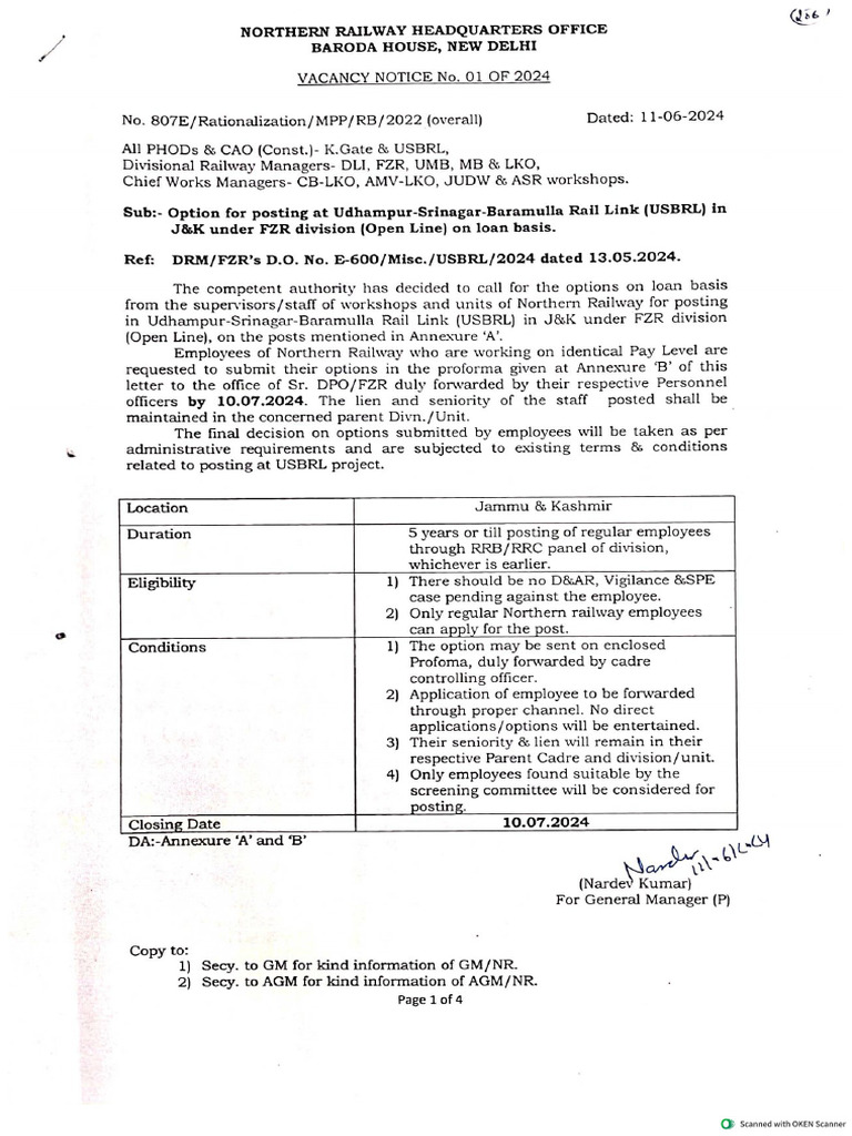 Option For USBRL | PDF