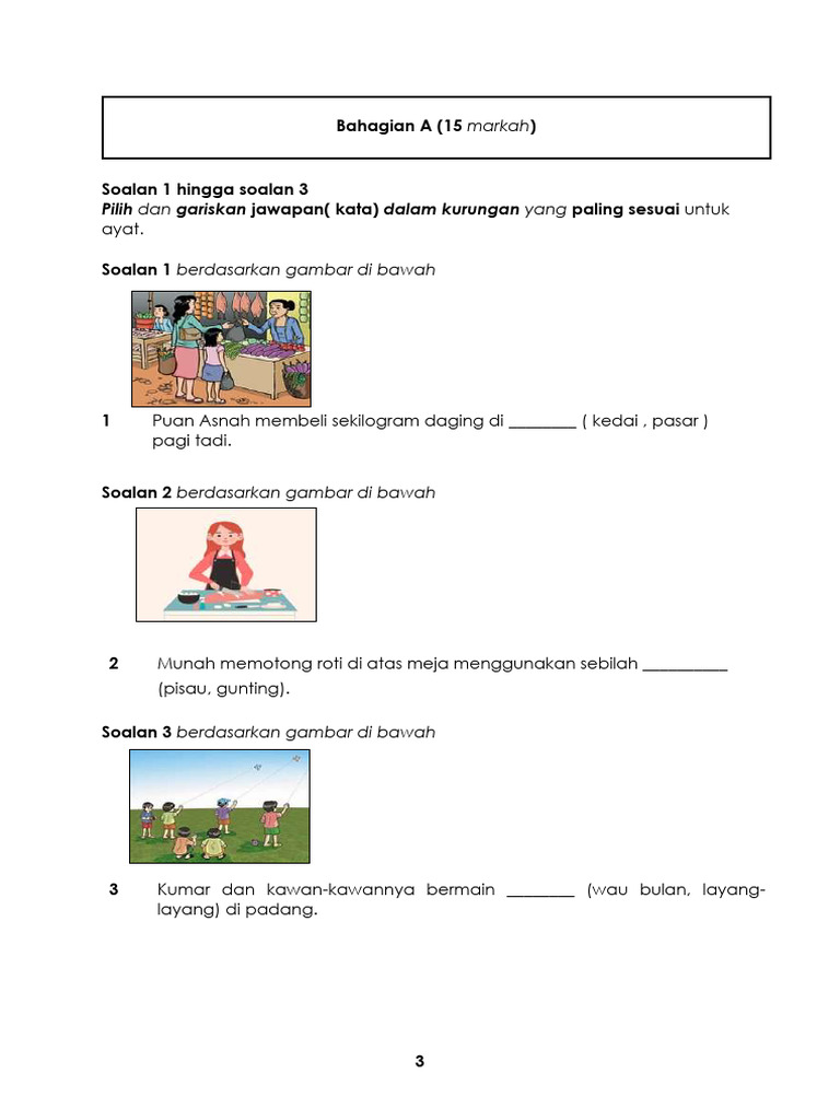 UASA BM Tahun 1 | PDF