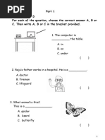 Y5 English Uasa Practice Set With Answers | PDF