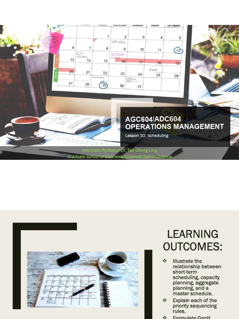 Lesson 10 Scheduling - 1 - 2022 - 2023 | PDF | Scheduling (Computing) | Applied Mathematics