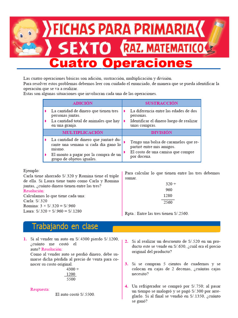 Problemas de Operaciones Básicas | PDF