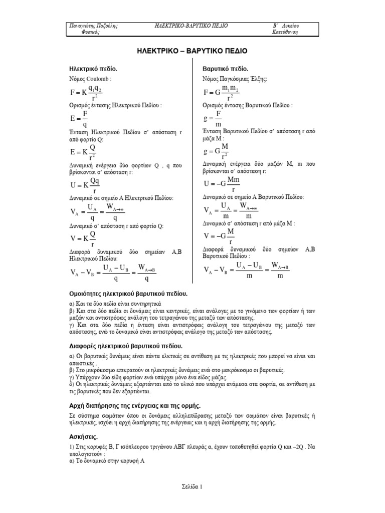 Ilektriko Baritiko Field | PDF