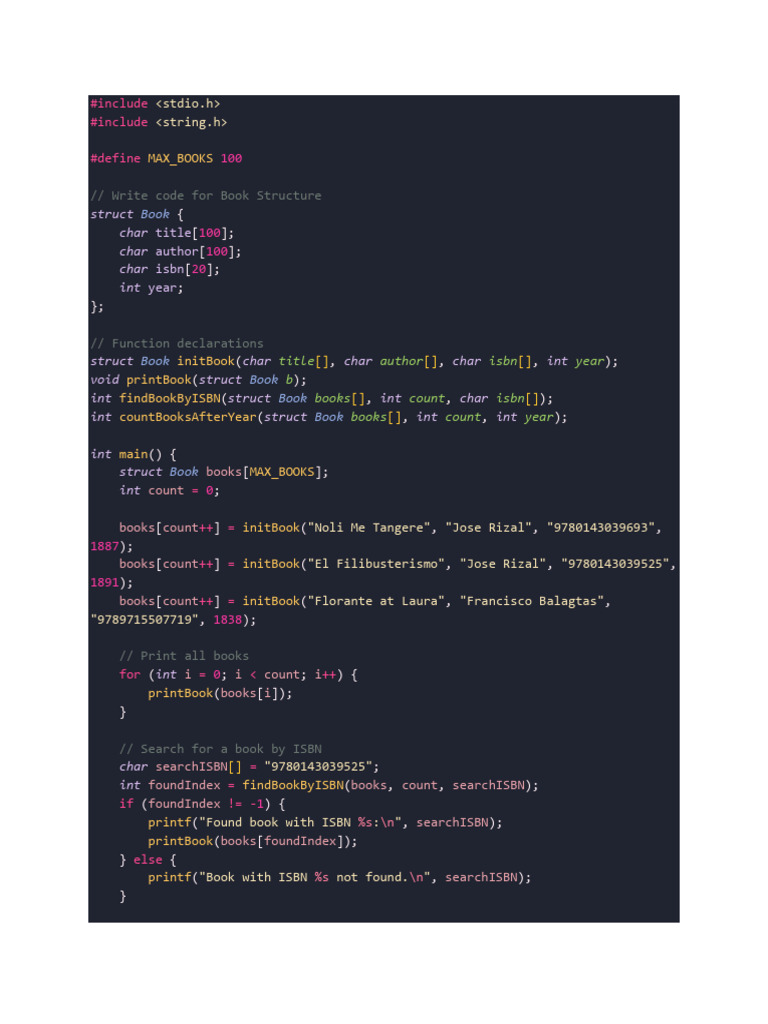 C Programmers' Book Database | PDF