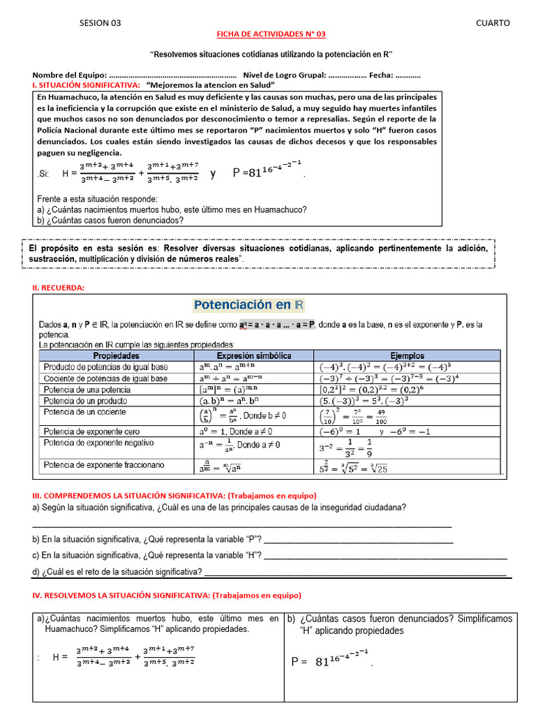 FICHA 03 - 4° ok | PDF